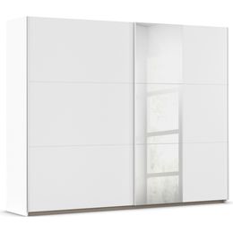 Schwebetürenschrank Rauch "Kleiderschrank Garderobe Schlafzimmerschrank TOPSELLER AURELIO" Schränke Gr. B/H/T: 261 cm x 210 cm x 59 cm, 2 St., weiß (alpinweiß) in geradlinigem Design mit Spiegel MADE IN GERMANY