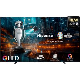 E (A bis G) HISENSE QLED-Fernseher "100E77NQ PRO" Fernseher 4K UHD, QLED Gr. 100, grau (dunkelgrau)