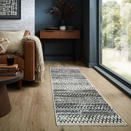 Teppich FLAIR RUGS "Camino Abstraktes" Teppiche Gr. B: 60cm, 8mm, L: 230cm, grau Abstraktes Teppich