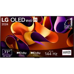 LG OLED-Fernseher, F (A-G), Fernseher, schwarz, 77