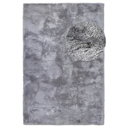 Hochflor-Teppich ELLE DECORATION "Calida" Teppiche Gr. B: 120 cm 1 St., 28 mm, L: 170 cm, silberfarben (silber) Langflor, Shaggy, einfarbig, flauschig, weich, glänzend, modern, uni