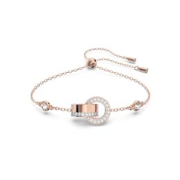 Armband Swarovski "Hollow, 5636498, 5636499" Armbänder Gr. M, Metall, rosegold (roségoldfarben-kristallweiß + kristallweiß) Damen mit Swarovski Kristall