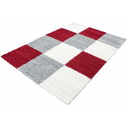 Hochflor-Teppich Ayyildiz Teppiche "Life Shaggy 1501" Teppiche Gr. B: 160 cm 1 St., 30 mm, L: 230 cm, rot Wohnzimmer