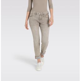 Slim-fit-Jeans MAC "RICH SLIM" Gr. 42, Länge 32, beige (beige colored wash) Damen Jeans