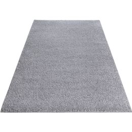 Hochflor-Teppich Home Affaire "Shaggy 30" Teppiche Gr. B: 240 cm 1 St., 30 mm, L: 320 cm, grau (hellgrau) Teppich, Uni Farben, besonders weich und kuschelig