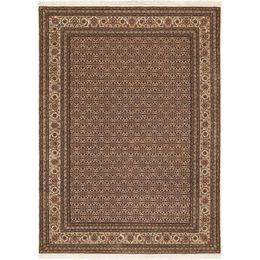 Orientteppich OCI DIE TEPPICHMARKE "Cavari Herati" Teppiche Gr. B: 60cm, 4mm, L: 90cm, beige (creme) Fransenteppich handgeknüpft, mit Fransen, Wohnzimmer, Schlafzimmer