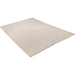 Wollteppich Theko "Hadj Uni" Teppiche Gr. B: 60 cm 1 St., 25 mm, L: 120 cm, beige (natur) echter Berber Teppich, reine Wolle, handgeknüpft