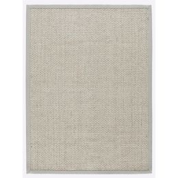 Teppich HEINE HOME Gr. 1, beige (natur), B:60cm H:10mm L:90cm, Sisal, Wolle, Teppiche, Teppich