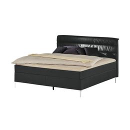 Höffner Boxspringbett Lina ¦ schwarz ¦ Maße (cm): B: 188 H: 122