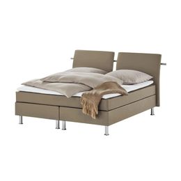 Höffner Boxspringbett Krom ¦ braun ¦ Maße (cm): B: 192 H: 122