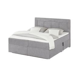 Jette Home Motor-Boxspringbett Jette Patch ¦ grau ¦ Maße (cm): B: 162 H: 127