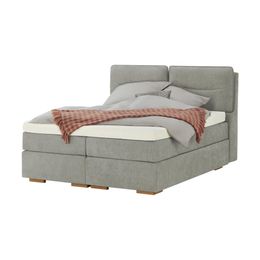 Wohnwert Boxspringbett mit Bettkasten Dormian Besta ¦ grau ¦ Maße (cm): B: 200 H: 136