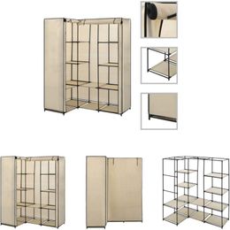 HOMMOO The Living Store Eckkleiderschrank Creme 130 x 87 x 169 cm - Kleiderschränke - Creme