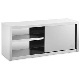 ROYAL CATERING Wandhängeschrank Schiebetür Hängeschrank Edelstahl Hängeoberschrank 140 x 45 cm