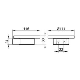 KEUCO Seifenablage Plan 14955, kpl. mit Echtkristall-Schale, verchromt 14955019000