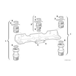 Junkers BOSCH Installationszubehör Nr. 759 Montageanschlussplatte Erdgas 7719001771