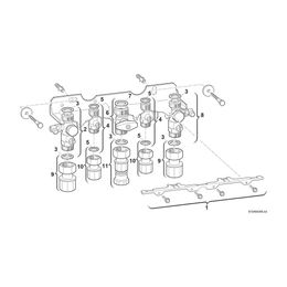 Junkers BOSCH Installationszubehör Nr. 991 Montageanschlussplatte Aufputz 7719002372