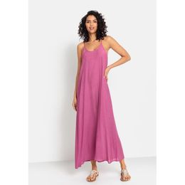 Buffalo Maxikleid violett Gr. 36 für Damen. Mit Rundhals. Figurumspielend. Nachhaltig.