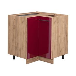 Eckschrank Fame-Line, Bordeaux Hochglanz, 80.5 cm ohne Arbeitsplatte VICCO