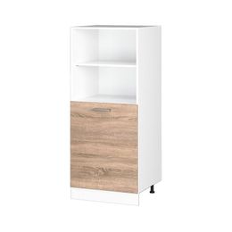 Hochschrank R-Line, Sonoma, 60 cm mit offenen Regalen, und Tür VICCO