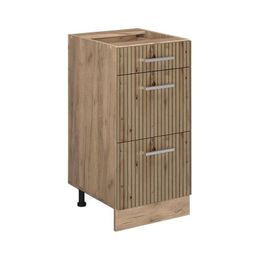 Küchenunterschrank R-Line, Artisan-Eiche, 40 cm mit Schubladen, ohne Arbeitsplatte VICCO