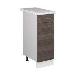 Unterschrank R-Line, Grau, 30 cm mit Schublade, mit Arbeitsplatte VICCO