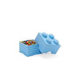 Lego Aufbewahrungsstein, 4 Noppen, hell blau