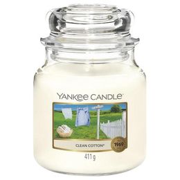 yankee candle Raumdüfte Duftkerzen Clean Cotton Classic Medium Glass