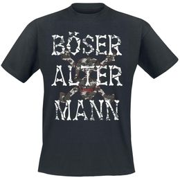 Spr&uuml;che B&ouml;ser alter Mann T-Shirt schwarz in 4XL