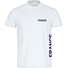 multifanshop® Kinder T-Shirt - France - Brust & Seite - Druck navi