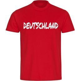 multifanshop® Herren T-Shirt - Deutschland - Textmarker - Druck weiß