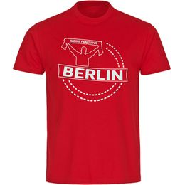 multifanshop® Kinder T-Shirt - Berlin rot - Meine Fankurve - Druck weiß