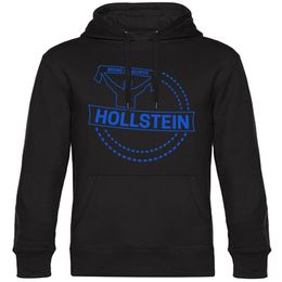 multifanshop® Kapuzen Sweatshirt - Holstein - Meine Fankurve - Druck blau