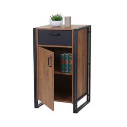 Kommode MCW-A27, Schrank Schubladenschrank, 90x50x43cm 3D-Struktur MVG-zertifiziert, Wildeiche-Optik