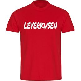 multifanshop Kinder T-Shirt - Leverkusen - Textmarker - Druck weiß - Kind