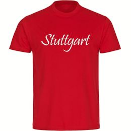 multifanshop Kinder T-Shirt - Stuttgart - Schriftzug - Druck weiß - Kind