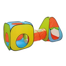 LittleTom Bällebad Spielzelt Set 260x90x100cm Popup Spielhaus Kinder Zelt Tunnel