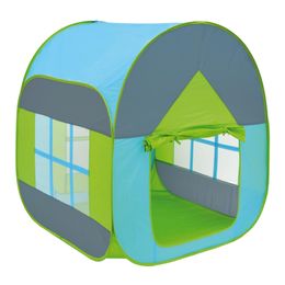 LittleTom Bällebad Spielzelt 90x90x110cm Popup Baby Spielhaus Kinder-Zelt Blau