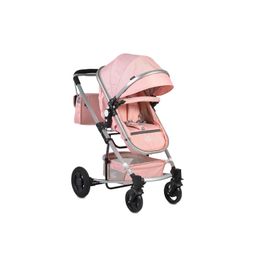 Moni Kinderwagen Gigi Babywanne umbaubar Sportsitz Wickeltasche Getränkehalter rosa