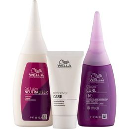 Wella Professionals Permanentes Styling Creatine+Curl Set für eine Komplettanwendung (C) Coloriertes und sensibles Haar: Permanente Well-Lotion 75 ml + Fixierung 100 ml + Vorbehandlung 30 ml 1 Stk.