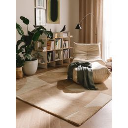benuta Pure Kurzflor Teppich aus recyceltem Material Smilla Beige 120x170 cm - Moderner Kurzflor-Teppich für Wohnzimmer