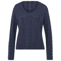 Fadenmeister Berlin - V-Pullover, blau, Gr. 40 / M - Schurwolle