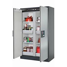 Sicherheitsschrank Typ 90 ASECOS Q-CLASSIC-90, Flügeltüren, Front ASECOS Silber, B 1193 x T 615 x H 1953 mm