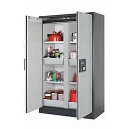 Sicherheitsschrank Typ 90 ASECOS Q-CLASSIC-90, Flügeltüren, Front Lichtgrau, B 1193 x T 615 x H 1953 mm