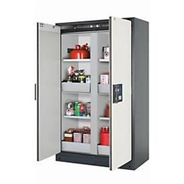 Sicherheitsschrank Typ 90 ASECOS Q-CLASSIC-90, Flügeltüren, Front Reinweiß, B 1193 x T 615 x H 1953 mm