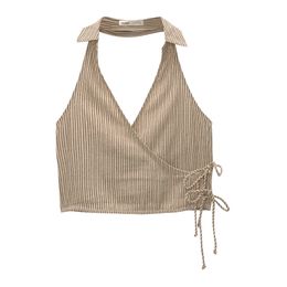 Pull&Bear Pull&bear Top Damen Gr&ouml;&szlig;e L beige / schoko