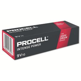 Duracell Alkaline-Batterie E-Block, 6LR61, 9V, Procell Intense, 10 St&uuml;ck