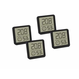 TFA Digitales Thermo-Hygrometer 30.5053.01.02, 4 St&uuml;ck, schwarz