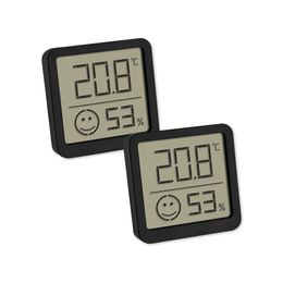TFA Digitales Thermo-Hygrometer 30.5053.01.02, 2 St&uuml;ck, schwarz