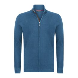 Jacey Quinn Zip Knit Cardigan Herren Gr&ouml;&szlig;e M petrol